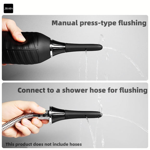 JEUSN ANAL IRRIGATOR Silicone douche enema syringe shower cleaning hea ...